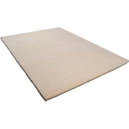 Wollteppich Theko "Amravati" Gr. 2, beige (natur grau), B:70cm H:28mm L:140cm, Wolle, Teppiche, Wollteppich, echter Berber Teppich, reine Wolle, handgekn&uuml;pft, auch als L&auml;ufer