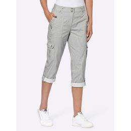 Webhose Heine, Damen, Gr. 38, Normalgr&ouml;&szlig;en, bunt (marine, ecru, gestreift), 98% Baumwolle, 2% Elasthan, gemustert, gestreift, 7/8-L&auml;nge, Hosen Webhose