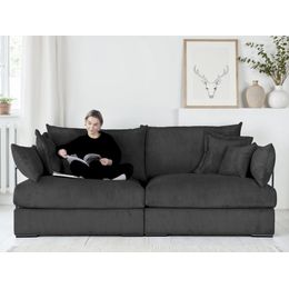 Big-Sofa Home Affaire "Casa, Breite 190 cm", anthrazit, B:190cm T:123cm, 100% Polyester, Sofas, Big-Sofa, Mega-Sofa, in Cord oder Chenille-Struktur w&auml;hlbar, mit Federkern