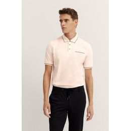 Poloshirt Bugatti, Herren, Gr. L, beige (20, ecru), 100% Baumwolle, unifarben, normal, ohne Ausschnitt, Rippb&uuml;ndchen, Shirts Poloshirt, mit Brusttasche