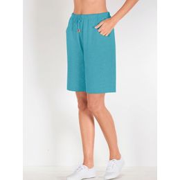 Bermudas, Damen, Gr. 52, Normalgr&ouml;&szlig;en, blau (t&uuml;rkis), 95% Baumwolle, 5% Elasthan, unifarben, kurz, Hosen Bermudas