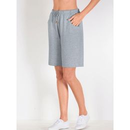 Bermudas, Damen, Gr. 48, Normalgr&ouml;&szlig;en, grau, 95% Baumwolle, 5% Elasthan, 10% Polyester, 5% Elasthan, 85% Baumwolle, unifarben, kurz, Hosen Bermudas