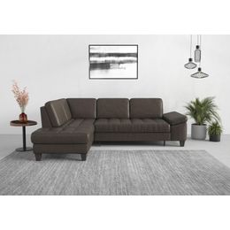 Sit & More Ecksofa SIT & MORE "Westham L-Form", grau (anthrazit), B:261cm H:88cm T:179cm, 100% Polyester, Sofas, Ecksofa, mit Ottomane, mit oder ohne Bettfunktion, Bettkasten, Verstellung