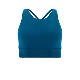 Sport-Bustier WINSHAPE "Functional Comfort Sport-BH SB103C", Damen, Gr. XL, Normalgr&ouml;&szlig;en, gr&uuml;n (teal gr&uuml;n), 85% Polyester, 15% Elasthan, BHs Sport-Bustier, mit R&uuml;cken-Applikation