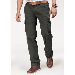 Cargohose Alpha Industries "Jet Pant", Herren, Gr. 32, N-Gr, grau (grau schwarz), Web, Obermaterial: 100% Baumwolle, unifarben, normal lang, Hosen Cargohose, mit seitlichen Cargotaschen und Kordelzug am Beinabschluss