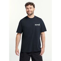 T-Shirt Jack Wolfskin "CONFIDENT T M", Herren, Gr. M (50), trail schwarz, Obermaterial: 100% BAUMWOLLE, Shirts T-Shirt