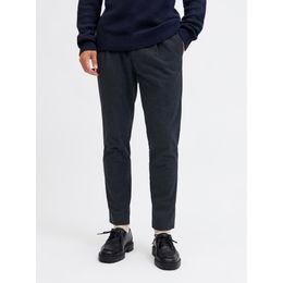 Jack & Jones Jogginghose JACK & JONES "JPSTACE CEASER STRUCTURE JOGGER", Herren, Gr. XS, N-Gr, blau (schwarz navy), Web, Obermaterial: 100% Baumwolle, unifarben, regular fit kn&ouml;chellang, Hosen Jogginghose
