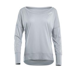Langarmshirt WINSHAPE "MCS002", Damen, Gr. L, grau (cool grau), 50% Modal, 50% Baumwolle, U-Boot-Ausschnitt, Shirts Langarmshirt, Ultra leicht