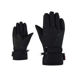 Skihandschuhe Ziener "LAMONIA-Z PR glove junior", Damen, Gr. 3,5, schwarz, Obermaterial: 100% Polyester; Innenseite: 100% Polyester; Futter: 100% Polyester; Wattierung: 100% Polyester, Handschuhe Skihandschuhe