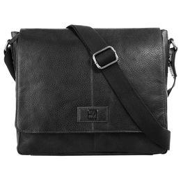 Umh&auml;ngetasche Bodenschatz, Damen, Gr. B/H/T: 21cm x 21cm x 5cm onesize, schwarz, Leder, Taschen Umh&auml;ngetasche, echt Leder