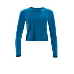 Langarmshirt WINSHAPE "AET119LS", Damen, Gr. XXL, gr&uuml;n (teal gr&uuml;n), 85% Polyester, 15% Elasthan, Rundhals, Shirts Langarmshirt, Cropped Functional Light and Soft