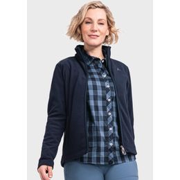 Sch&ouml;ffel Fleecejacke SCH&Ouml;FFEL "Fleece Jacket Leona3", Damen, Gr. 38, blau (8820, blau), Oberstoff: 100% Polyester, regular fit, hoch geschlossener Ausschnitt, Jacken Fleecejacke