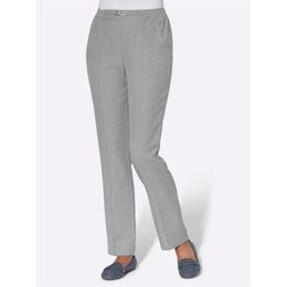 Schlupfhose Classic Basics, Damen, Gr. 44, Normalgr&ouml;&szlig;en, grau (steingrau, meliert), 100% Polyester, meliert, lang, Hosen Schlupfhose
