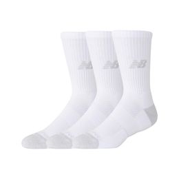 Sportsocken New Balance "ACTIVE CREW SOCKS 3 PACK", Herren, Gr. M (39/42), wei&szlig;, Obermaterial: 100% Baumwolle, Socken Sportsocken