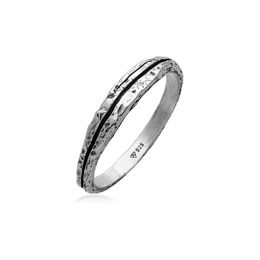Silberring HAZE & GLORY "Ring Bandring - Slider Dark Finish 925 Silber" Gr. 64, silber, Fingerringe, Herren, 64, Silber 925 (Sterlingsilber), Silberring