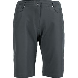 Bermudas DEPROC Active "KENORA URBAN Short & kurze Hose", Damen, Gr. 40 (M), Normalgr&ouml;&szlig;en, grau (anthra), 97% Polyester; 3% Elasthan, Hosen Bermudas, In melierter Optik