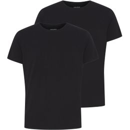 T-Shirt Blend, Herren, Gr. M, schwarz, Single Jersey, Obermaterial: 95% Baumwolle, 5% Elasthan, unifarben, Basic, schmal normal, Rundhals, Shirts T-Shirt