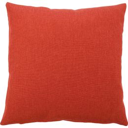 G&ouml;zze Dekokissen G&Ouml;ZZE "Milano", rot (rot, unifarben), B:50cm L:50cm, Polyester, Dekokissen_Sitzkissen_Kissenh&uuml;llen, Dekokissen, mit Rei&szlig;verschluss, Kissenh&uuml;le ohne F&uuml;llung, 2 St&uuml;ck