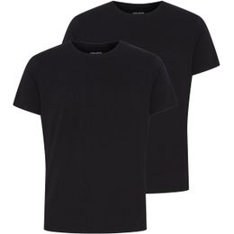 T-Shirt Blend, Herren, Gr. S, schwarz, Single Jersey, Obermaterial: 95% Baumwolle, 5% Elasthan, unifarben, Basic, schmal normal, Rundhals, Shirts T-Shirt