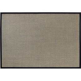 Sisalteppich Dekowe "Brasil", schwarz, B:133cm H:6mm L:190cm, Sisal, Teppiche, Sisalteppich, Flachgewebe, Obermaterial: 100% Sisal, mit Bord&uuml;re, Wohnzimmer