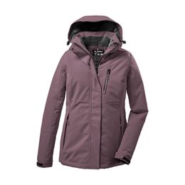 Outdoorjacke Killtec "KOW 140 WMN JCKT", Damen, Gr. 44, lila (orchidee), Obermaterial: 100% Polyester;Futter: 100% Polyester;F&uuml;llung: 100% Polyester, Jacken Outdoorjacke, Wasserdichte Damenjacke, atmungsaktiv, abnehmbare Kapuze