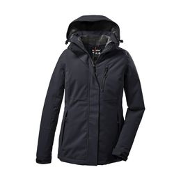Outdoorjacke Killtec "KOW 170 KG WMN JCKT", Damen, Gr. 20, blau (navy), Obermaterial: 100% Polyester;Futter: 100% Polyester;F&uuml;llung: 100% Polyester, Jacken Outdoorjacke, Damen Funktionsjacke: wasserdicht, atmungsaktiv, abnehmbare Kapuze