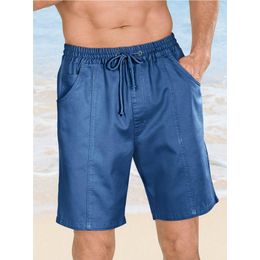 Bermudas CLASSIC, Herren, Gr. 64, Normalgr&ouml;&szlig;en, blau (blau, stone, washed), 100% Baumwolle, unifarben, kurz, Hosen Bermudas