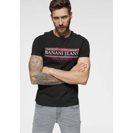 T-Shirt Bruno Banani, Herren, Gr. M (48/50), schwarz, Obermaterial: 100% Baumwolle, bedruckt, schmal, Rundhals, Shirts T-Shirt, kurz&auml;rmelig, schmal geschnitten, bedruckt, Rundhalsausschnitt, Topseller