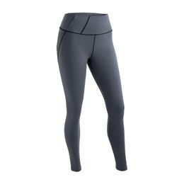 Outdoorhose Maier Sports "Arenit W", Damen, Gr. 36, Normalgr&ouml;&szlig;en, blau (graublau), 79% Polyester (recycelt), 21% Elasthan, Hosen Outdoorhose, Damen Wanderhose, lange Outdoor-Tight, Trekkinghose