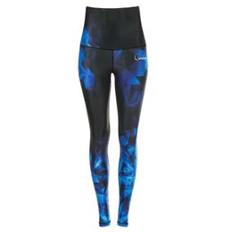 Leggings WINSHAPE "Functional Power Shape HWL102", Damen, Gr. L, Normalgr&ouml;&szlig;en, blau (saphir), 80% Polyester, 20% Elasthan, Hosen Leggings, High Waist mit Bauch-Weg-Effekt
