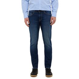 Slim-fit-Jeans Mustang "Herren Style Oregon Slim", Herren, Gr. 38, L&auml;nge 32, blau (803 dunkelblau), Denim/Jeans, 99% Baumwolle, 1% Elasthan, unifarben, slim fit, Jeans Slim-fit-Jeans