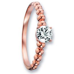 Goldring ONE ELEMENT "Zirkonia Ring 333 Ros&eacute;gold" Gr. 52, rosa (ros&eacute;), Fingerringe, Damen, 52,mit Zirkonia, Ros&eacute;gold 333, Goldring