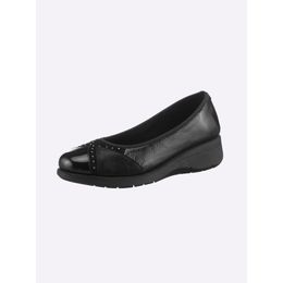 Ballerina Casual Looks, Damen, Gr. 41, schwarz, Lackleder, Schuhe Ballerina
