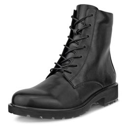 Schn&uuml;rstiefelette Ecco "METROPOLE VIENNA", Damen, Gr. 37, schwarz, Leder, Schuhe Schn&uuml;rstiefelette, Schn&uuml;rboots, Klassik-Stiefelette mit Dual-Fit-Innensohle