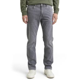 Straight-Jeans Tom Tailor, Herren, Gr. 34, L&auml;nge 34, grau denim, Denim/Jeans, Obermaterial: 92% Baumwolle, 6% Polyester, 2% Elasthan, straight fit kn&ouml;chellang, Jeans Straight-Jeans, im Five-Pocket Style