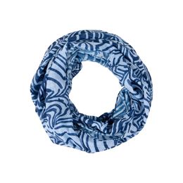 Loop Laura Scott, Damen, marine, hellblau, Web, Polyester, bedruckt, gemustert, Modet&uuml;cher Loop, gemusterte und bedruckte Optik, leichtes Webmaterial, Topseller