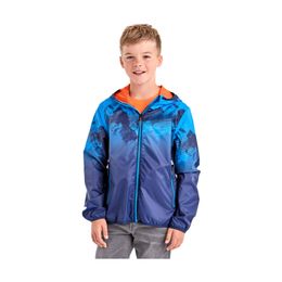 Outdoorjacke Killtec "Lyse BYS JCKT B", Jungen, Gr. 140, blau, Obermaterial: 100% Polyester;Futter: 100% Polyester, Jacken Outdoorjacke, Leichte, wasserdichte Kinderjacke, klein verpackbar, cooles Muster