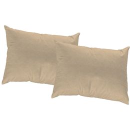 Dekokissen WIRTH "FIONA" Gr. 3, beige (beige, unifarben), B:40cm L:60cm, Kunstfaser, Polyester, Dekokissen_Sitzkissen_Kissenh&uuml;llen, Dekokissen, Kissenh&uuml;lle ohne F&uuml;llung, 2 St&uuml;ck