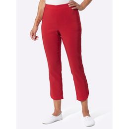 7/8-Hose Classic Basics, Damen, Gr. 48, Normalgr&ouml;&szlig;en, lila (erdbeere), 85% Polyester, 12% Viskose, 3% Elasthan, unifarben, 7/8-L&auml;nge, Hosen 7/8-Hose