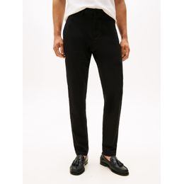 Chinohose Tommy Hilfiger "CORE HARLEM ESSENTIAL", Herren, Gr. 34, L&auml;nge 34, schwarz, Twill, Obermaterial: 97% Baumwolle, 3% Elasthan, unifarben, normal, Hosen Chinohose, Tapered Fit