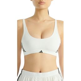 Bralette adidas Sportswear "Sport Active Essentials Cotton 3 Stripes", Damen, Gr. XS, N-Gr, 100, wei&szlig;, Single Jersey, Obermaterial: 95% Baumwolle, 5% Elasthan, BHs Bralette, weich, dehnbar und leicht, Jacquard-Logo-Tr&auml;ger