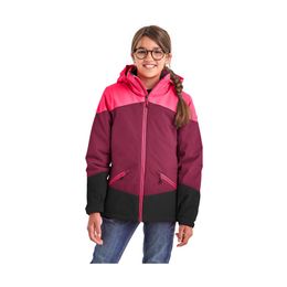 Outdoorjacke Killtec "KOW 195 GRLS JCKT", M&auml;dchen, Gr. 128, lila (brombeer), Obermaterial: 100% Polyester;Futter: 100% Polyester;F&uuml;llung: 100% Polyester, Jacken Outdoorjacke, Wasserdichte Winterjacke mit Colourblock, verstellbaren Details