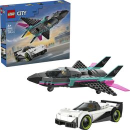 Konstruktionsspielsteine Lego "D&uuml;senflieger vs. Rennauto (60489), Lego City", bunt, Spielbausteine, Kinder, Kunststoff, Konstruktionsspielsteine, Made in Europe
