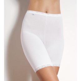 Lange Unterhose Sloggi "Basic+", Damen, Gr. 54, wei&szlig;, Single Jersey, Obermaterial: 95% Baumwolle, 5% Elasthan, figurbetont, Unterhosen Lange Unterhose, perfekter Sitz, weiche N&auml;hte, Baumwollmix, feminin, elastisch