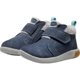 Barfu&szlig;schuh Keen "KNX MIDDIE", M&auml;dchen, Gr. 25/26, vintage indigo, alloy, Leder, Textil, Schuhe Barfu&szlig;schuh