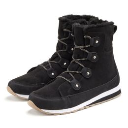 Stiefelette Vivance, Damen, Gr. 35, schwarz, Obermaterial: 50% Lederimitat, 50% Textilmaterial. Decksohle: 100% Textilmaterial. Futter: 100% Textilmaterial. Laufsohle: 100% Synthetik, unifarben, Schuhe Stiefelette, mit Warmfutter, Winterstiefel, Stiefel, Boots VEGAN