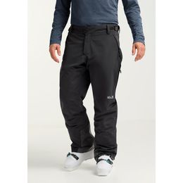 Skihose Jack Wolfskin "FLOWLINE 2L INS PANTS M", Herren, Gr. L (52), Normalgr&ouml;&szlig;en, schwarz, Obermaterial: 100% Polyester. F&uuml;llung: 100% Polyester. Futter: 100% Polyester, Hosen Skihose