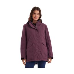 Funktionsjacke Killtec "Damen Jacke", Damen, Gr. 40, lila (pflaume), Obermaterial: 100% Polyester;Futter: 100% Polyester;Futter 2:/ Futter 3:/ Futter 4:;F&uuml;llung: 100% Polyester, Jacken Funktionsjacke, Wasserdichte, atmungsaktive Damenjacke mit abnehmbarer Kapuze