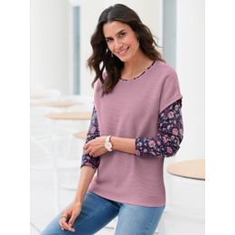 Pullunder Inspirationen "Pullunder", Damen, Gr. 54, lila (mauve), 100% Baumwolle, unifarben, Pullover Pullunder