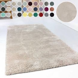 Hochflor-Teppich Esprit "Relaxx ESP-4150", beige (creme, beige), B:240cm H:25mm L:290cm, Kunstfaser, Teppiche, Hochflor-Teppich, Wohnzimmer, sehr gro&szlig;e Farbauswahl, weicher dichter Hochflor